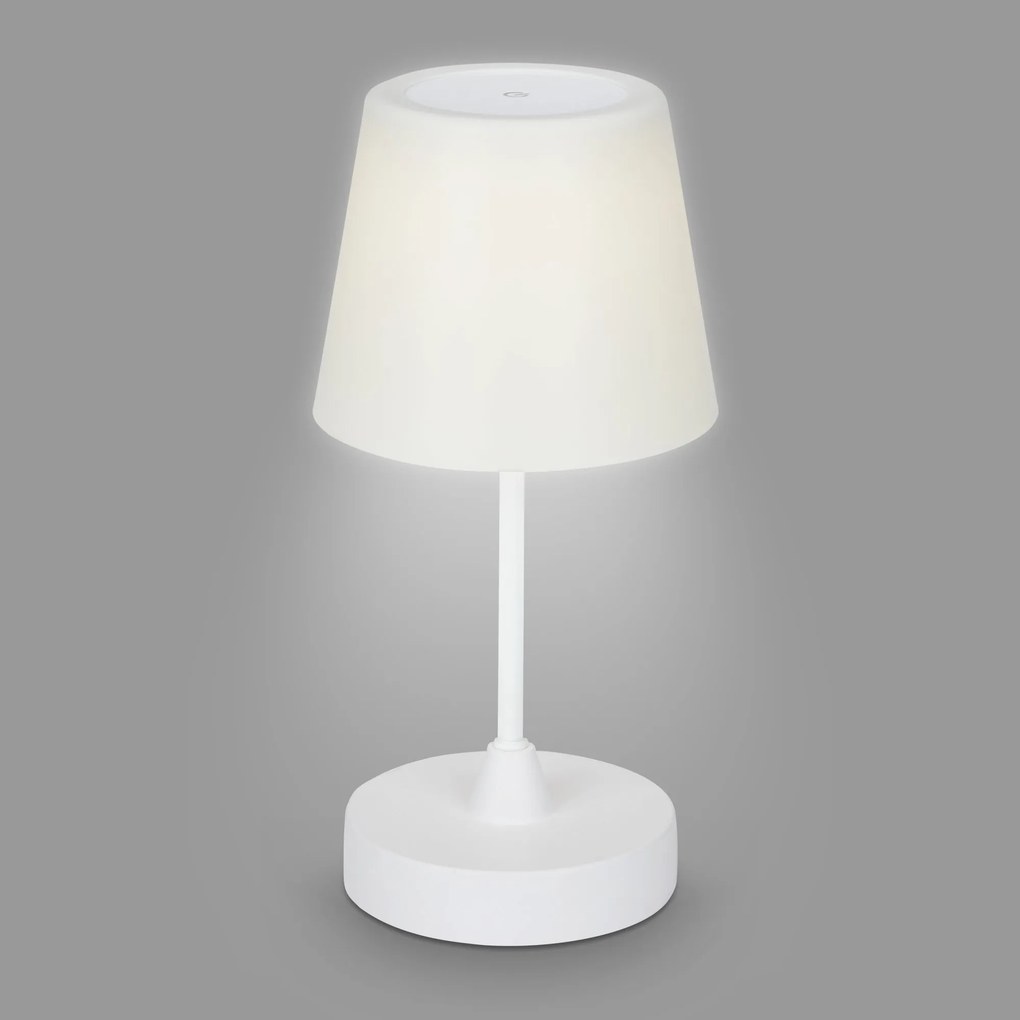 BRILO 7032416 LED venkovní stolní lampa s dotykovým vypínačem, pr.30 cm, LED modul, 3 W, 340 Lm, bílé (starý kód: BRILO 7032-416) - BRILO