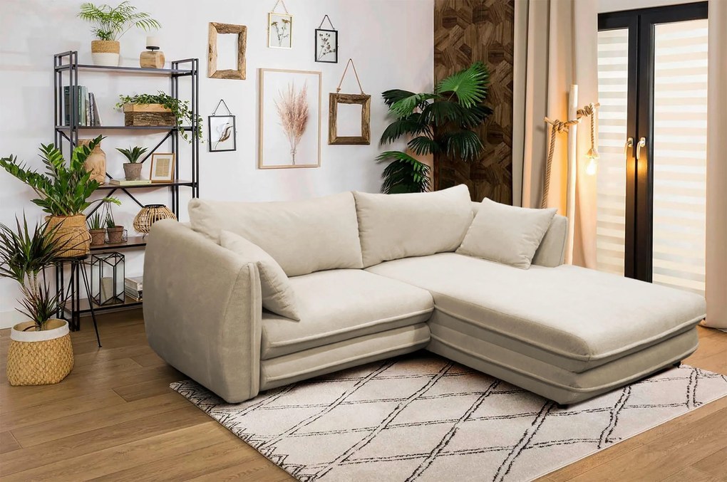XXXLutz ROHOVÁ SEDAČKA, textil, béžová MID.YOU - Sedací soupravy - 001574005811