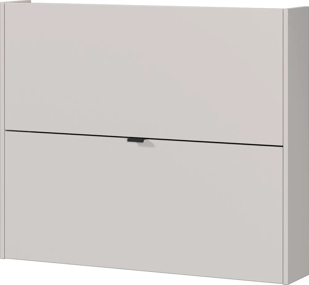 Krémový výklopný/závěsný botník v dekoru dubu 100x83x18 cm Ameca – Germania