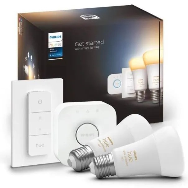 Základní sada Philips Hue WHITE AMBIANCE 2xE27/8W/230V + zařízení k propojení