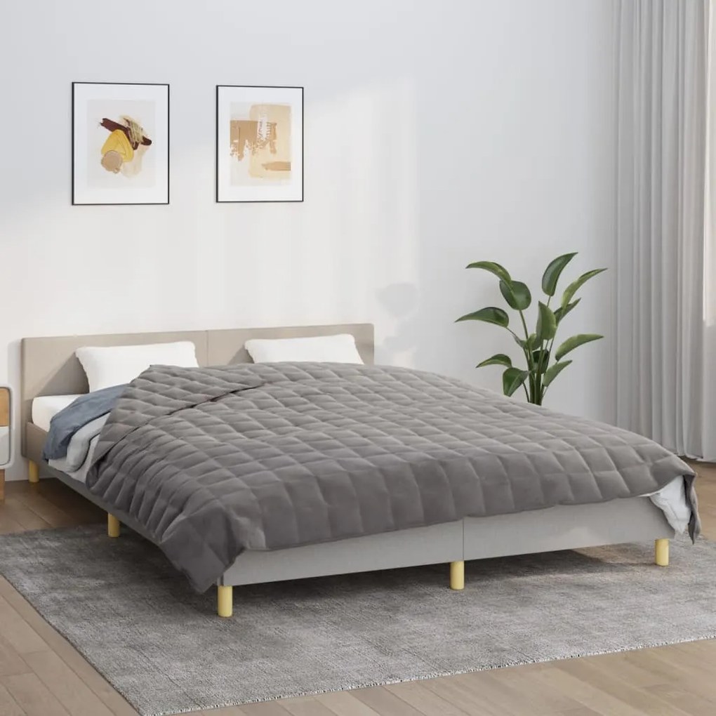 Zátěžová deka šedá 200 x 220 cm 9 kg textil 3154839