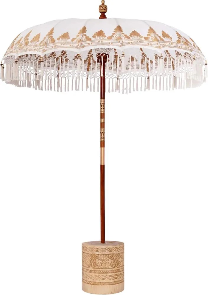 Balijský deštník se základnou Krémová 185 x 185 x 260 cm 3356884