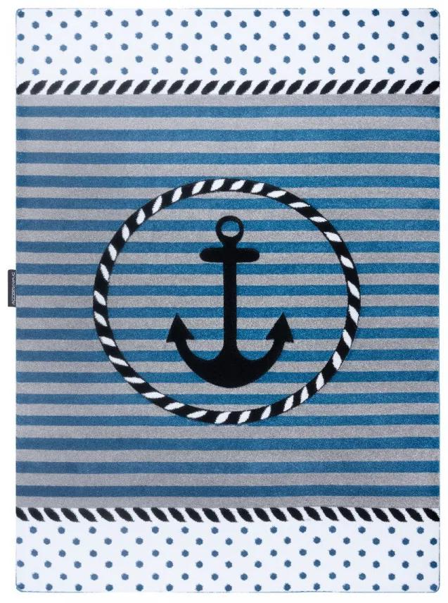 Hans Home | Dětský kusový koberec Petit Marine anchor sea blue - 120x170