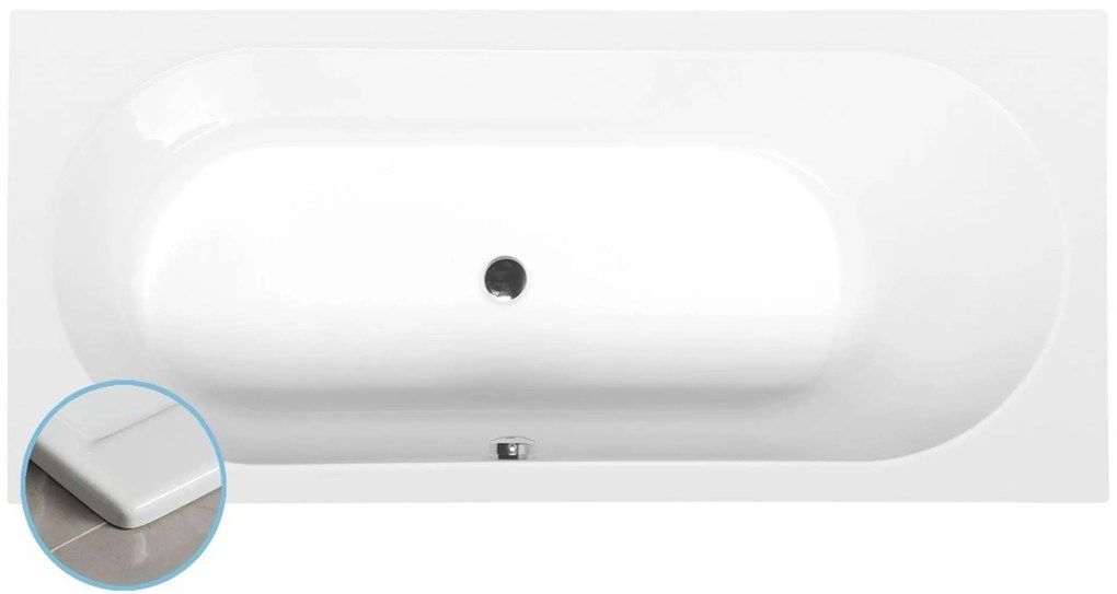 Polysan - Vana Slim B, 165x75x48 cm, bílá 32611S