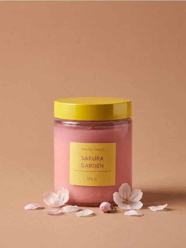 Sinsay - Vonná svíčka Sakura Garden - pastelová růžová