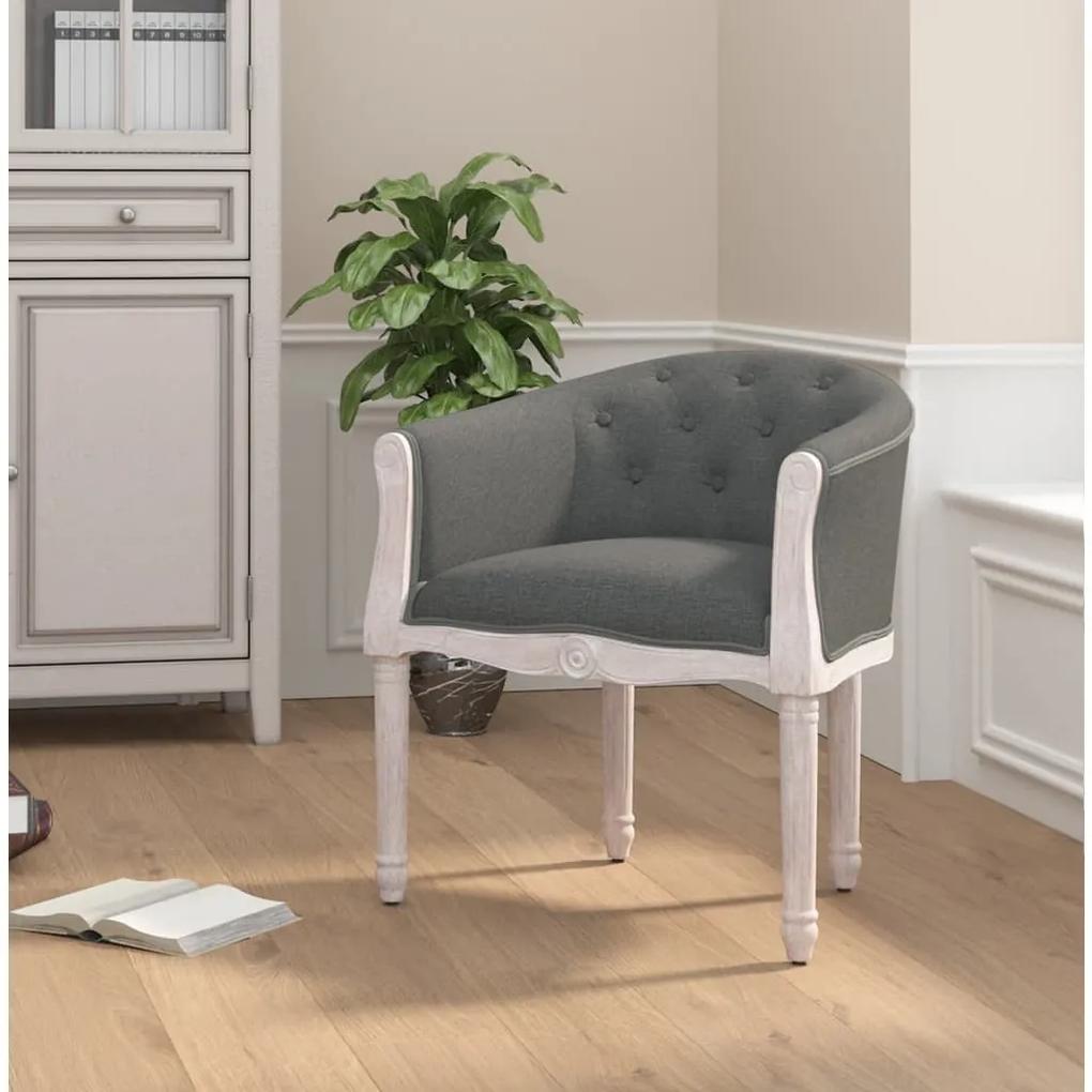 344502 vidaXL Jídelní židle tmavě šedá textil