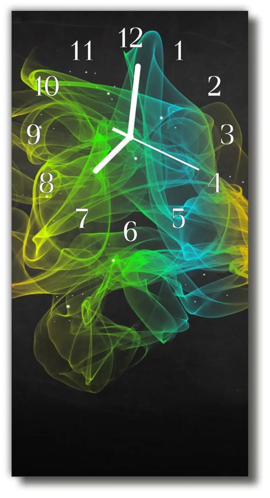 Nástěnné hodiny vertikální Umění abstrakce barevné grafiky | BIANO