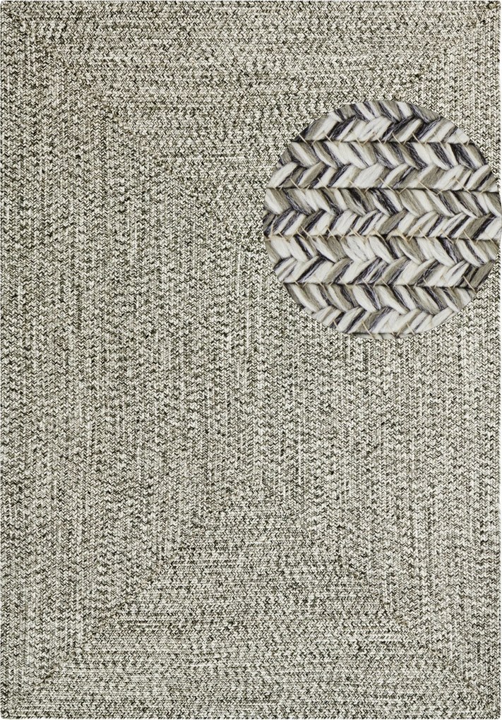 Kusový koberec Braided 105552 Melange – na von aj na doma, 80x200, béžová, chodba / predsieň, Hanse Home