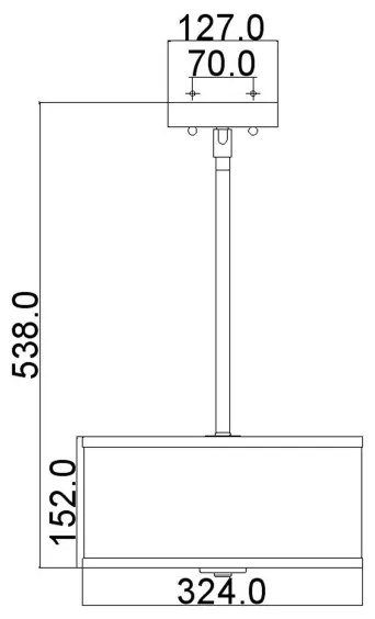 Feiss FE-PROSPECT-PARK-SF - Přisazený lustr PROSPECT PARK 2xE27/60W/230V
