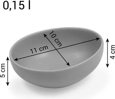 TESCOMA Miska FANCY HOME Stones 11 cm, šedá