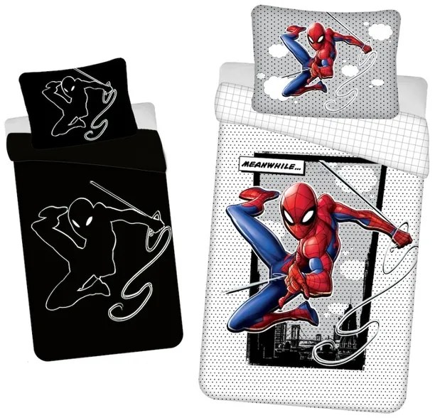 Jerry Fabrics povlečení bavlna Spiderman 02 svítící efekt 140x200+70x90 cm