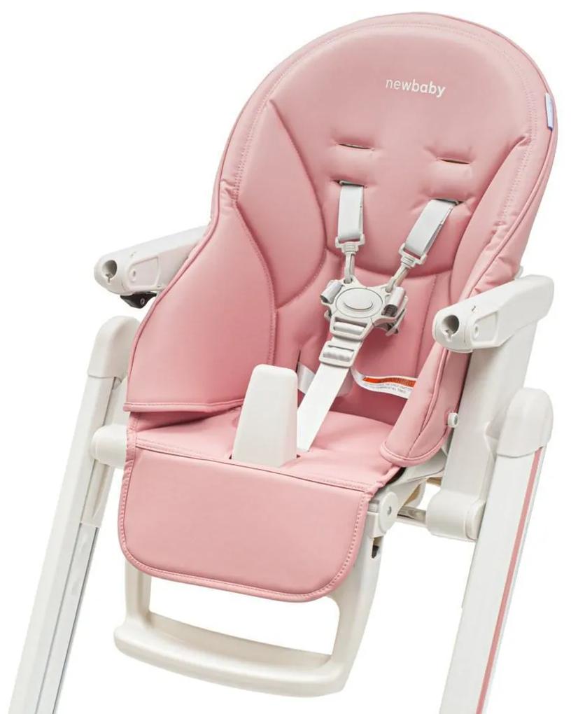 NEW BABY Jídelní židlička Muka New baby dusty Pink