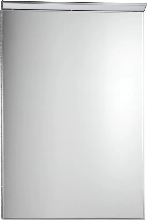 BORA zrcadlo v rámu 600x800mm s LED osvětlením a vypínačem, chrom (AL768) SAPHO