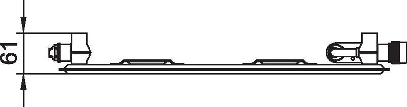 Radiátor Kermi Profil Hygiene-V FTV 10 levý 600 x 2000 mm, 1204 W, bílý