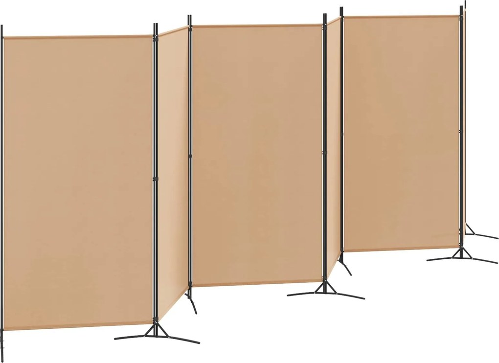 vidaXL 6dílný paraván 520x180 cm textil [42039230] Barva: Černá