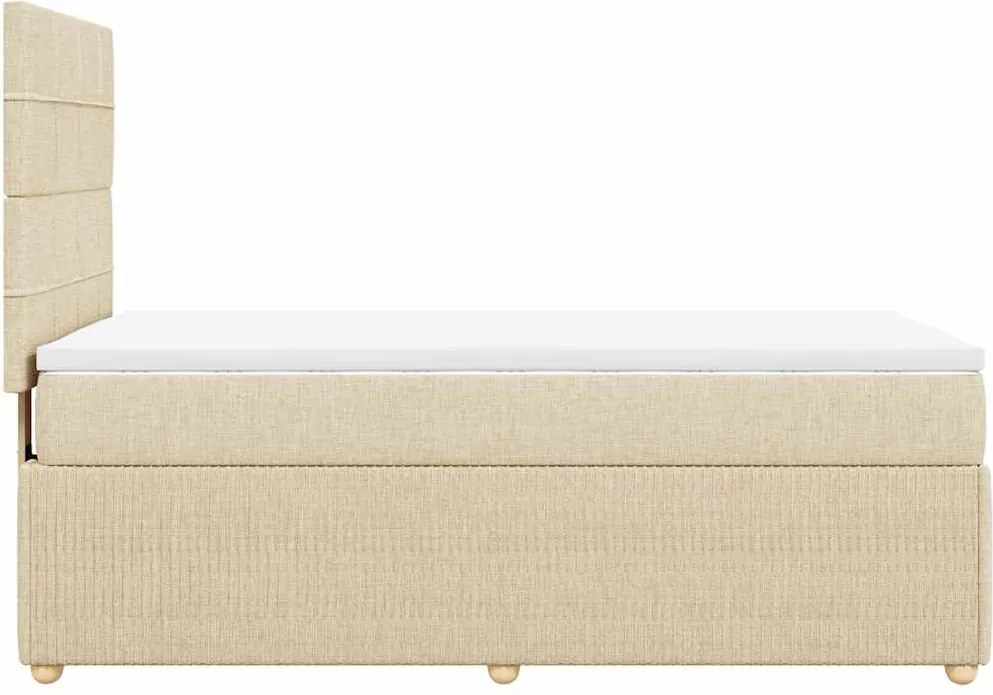 Box spring postel s matrací krémová 80 x 200 cm textil 3291888