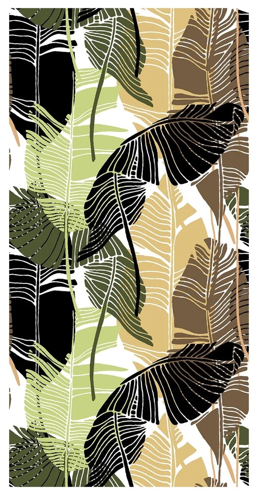 Tapeta - Tropické listy, zemité odstíny