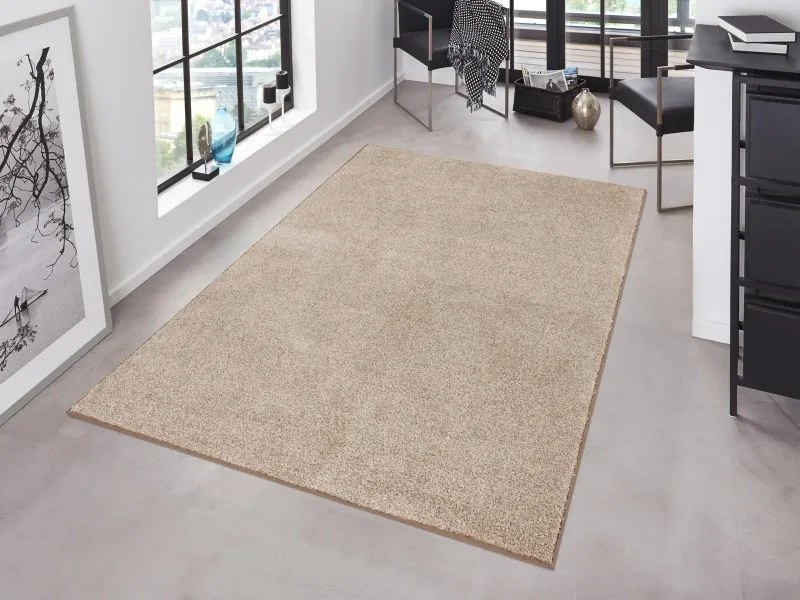 Hanse Home, Kusový koberec Pure 102662 Taupe/Cream, 80x400, béžová, kancelář