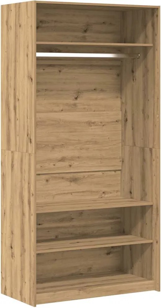 Šatní skříň dub artisan 100 x 50 x 200 cm kompozitní dřevo 3318625