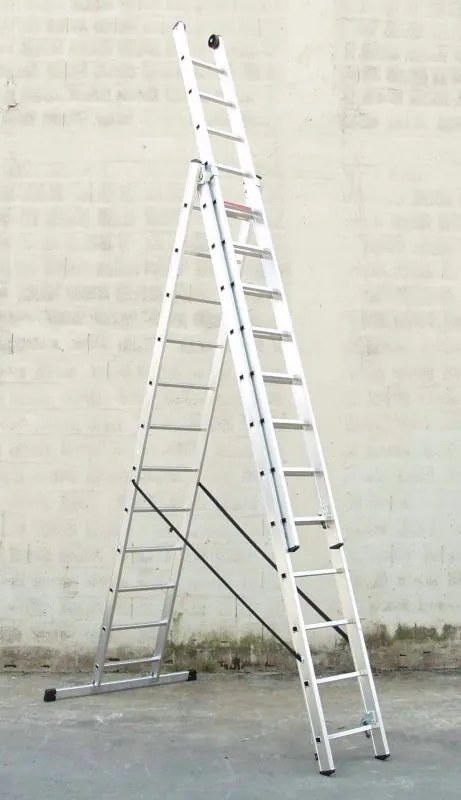 Hliníkový žebřík Alpos profi, 3x13, 38-13