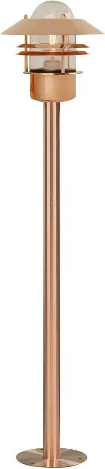 NOR 25078030 Venkovní sloupkové svítidlo Blokhus 1x60W E27 měď čirá - NORDLUX