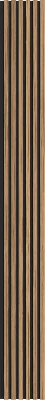 Mexen Lam-B, akustické stěnové lamely 275 × 30 cm, HDF deska 4 mm, technická dýha, ořech světlý, S100-275307-3015-017