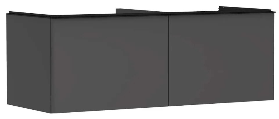 Hansgrohe Xelu Q - Umyvadlová skříňka, 50x136x55 cm, 2 zásuvky, matná šedá/matná černá 54067670