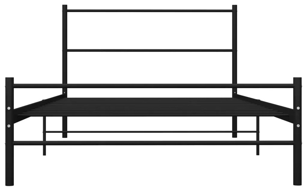 vidaXL Marketos Rám postele černý kov 100 x 200 cm