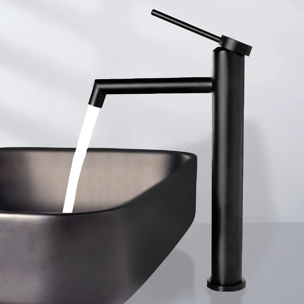 Rea Foss, vysoká umyvadlová baterie h-295, černá matná, REA-B5320