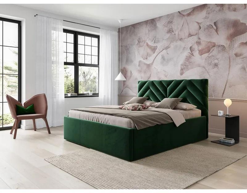 Čalouněná postel s úložným prostorem Mangalori, Rozměr postele: 160x200, Potah: Fresh 01