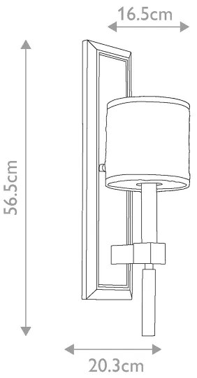 Elstead KL-CELESTIAL1 - Nástěnné svítidlo CELESTIAL 1xE14/60W/230V