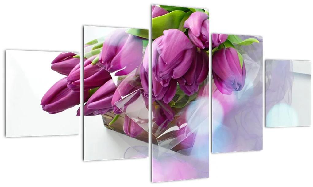 Obraz - kytice tulipánů (125x70 cm)