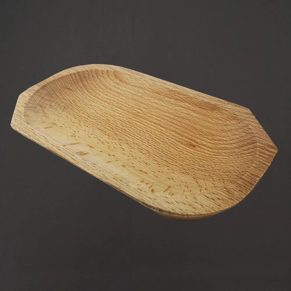 AMADEA Dřevěný servírovací tácek, masivní dřevo, 23,5 cm