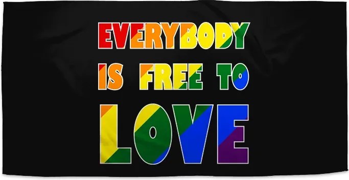 Sablio Ručník Everybody is free to love - 30x50 cm