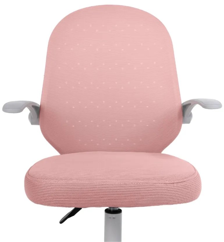Dětská otočná židle Neoseat JUNI 012 s podnoží — látka, růžová
