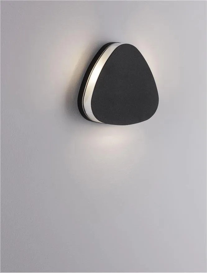NV 9492600 Venkovní nástěnné svítidlo PARRIS antracitový hliník a čirý akryl LED 7.5W 3000K 220-240V 170st. IP65 - NOVA LUCE