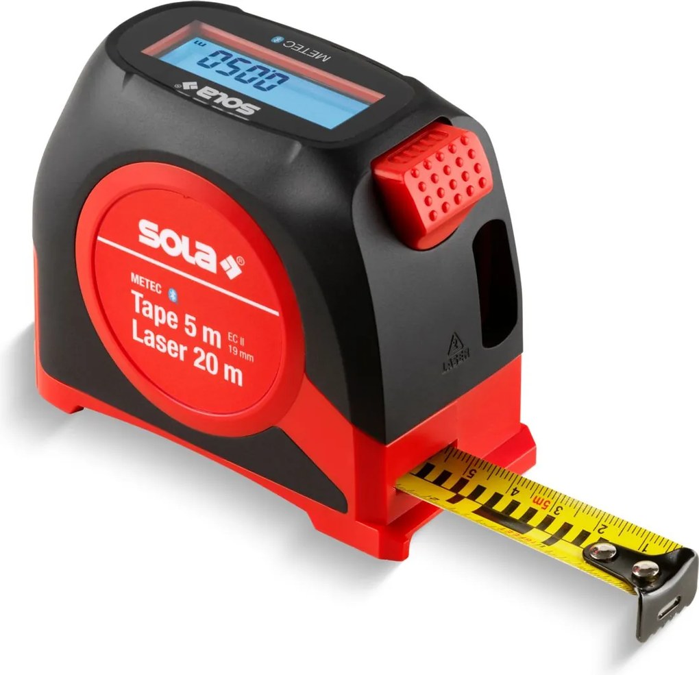 SOLA | Digitální svinovací metr METEC – přesné měření s laserem a Bluetooth