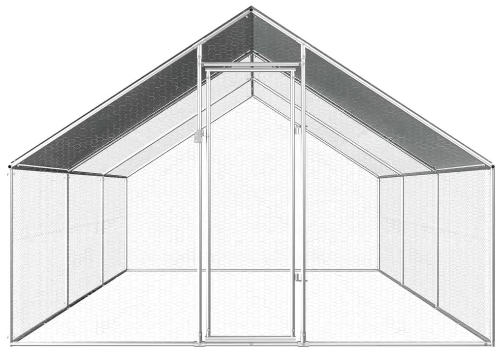 vidaXL Marketos Venkovní klec pro kuřata 2,75 x 6 x 1,92 m pozinkovaná ocel