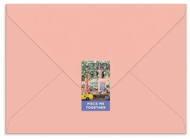 Galison Puzzle Přáníčko pozdravy z jarní ulice 60 dílků