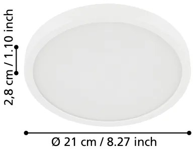 Eglo 900654 - LED Koupelnové stropní svítidlo FUEVA LED/17W/230V bílá IP44