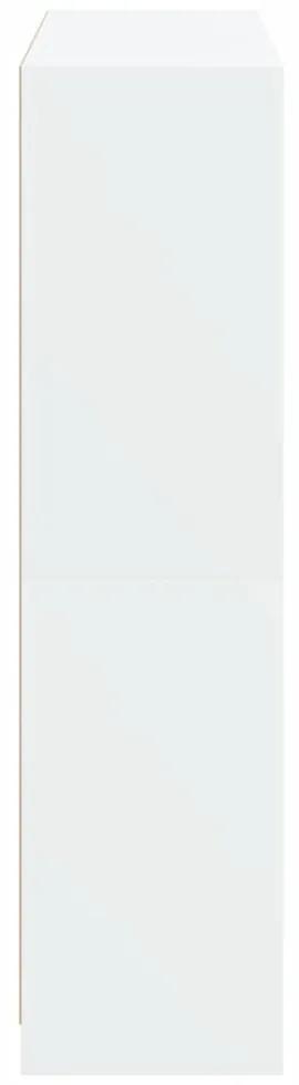 Petromila Knihovna s dvířky bílá 136 x 37 x 142 cm kompozitní dřevo