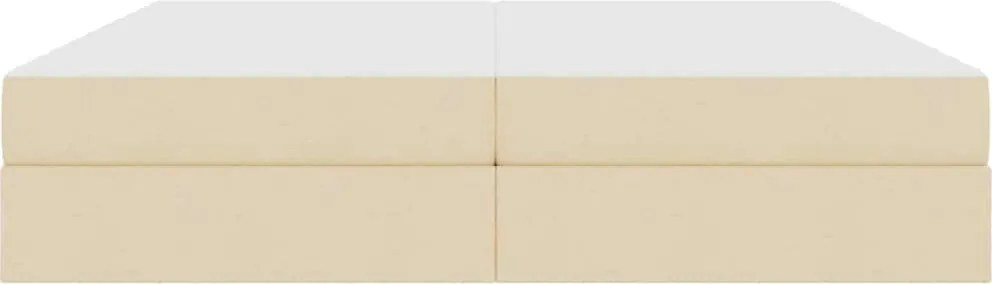 Postel s úložným prostorem a matrací Krémová 200 x 200 cm 3399686