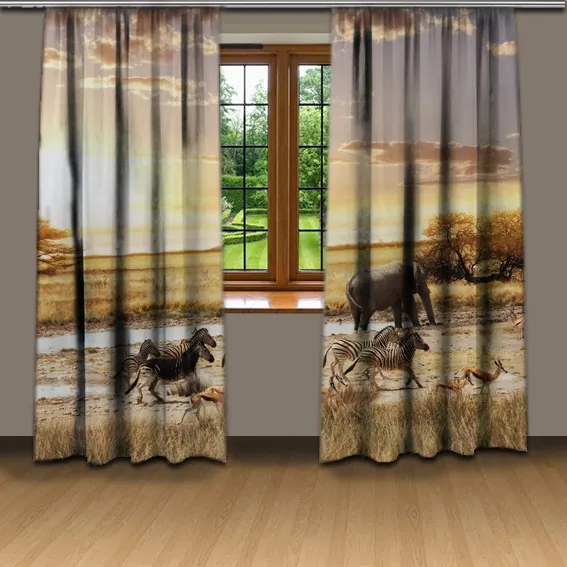 IMPAR Závěsy Safari (Rozměr : 140x250, Materiál: Blackout)