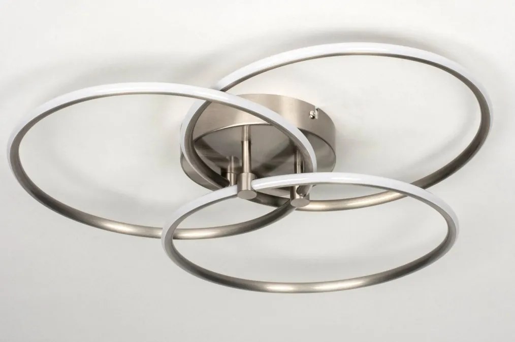 Stropní designové LED svítidlo do obýváku Omega Venta Silver