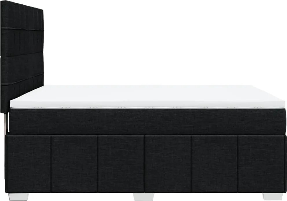 Box spring postel s matrací černá 140x200 cm textil 3291693