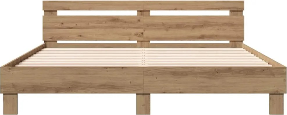 Rám postele Artisanový dub 203 x 185 x 70 cm Kompozitní dřevo 3385626