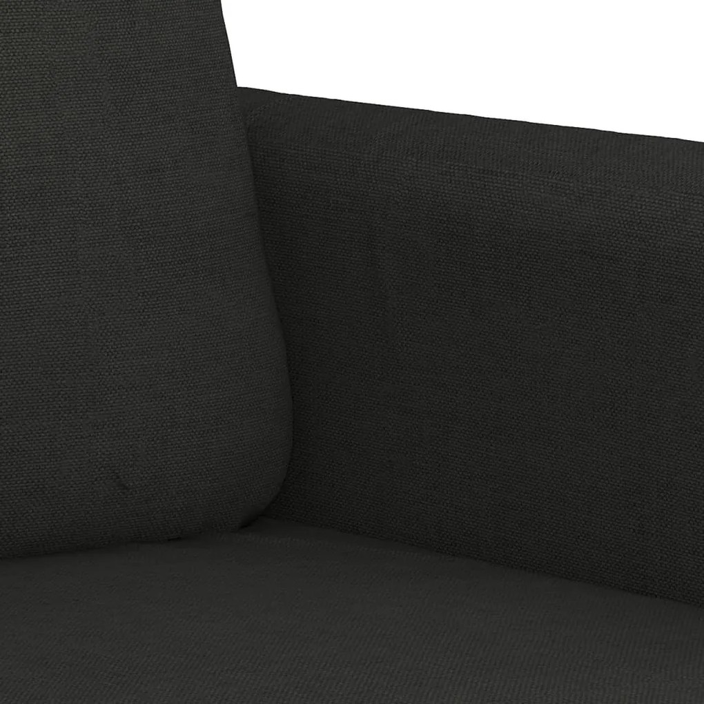 4dílná sedací souprava s polštáři černá textil 3202082