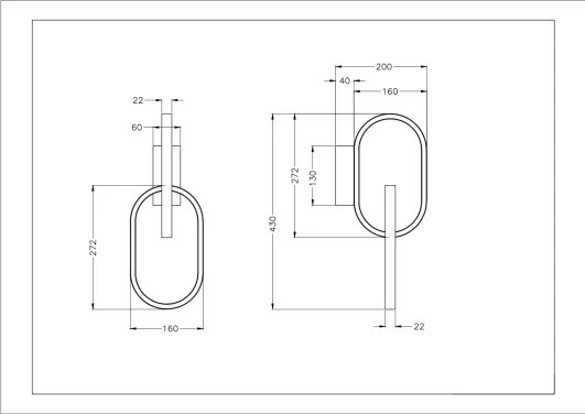 Zuma Line W241145502 - LED Nástěnná lampa RAVON 2xLED/12W/230V černá/zlatá