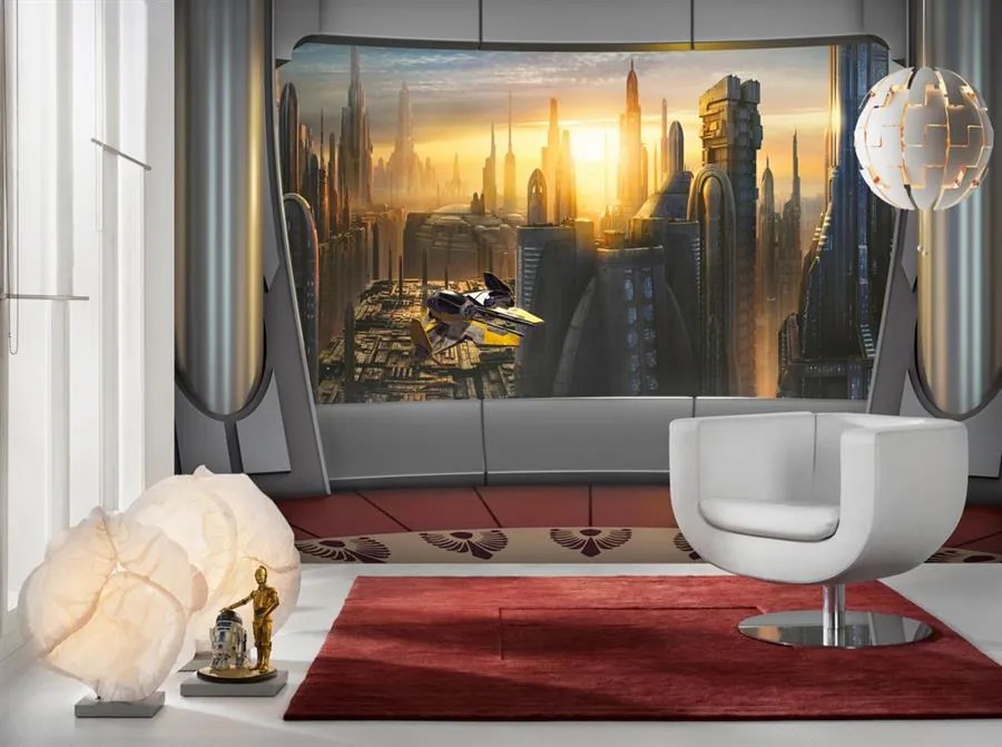 Komar Star wars - Coruscant view, dětská fototapeta osmidílná, 368x254 cm, 8D 8-483