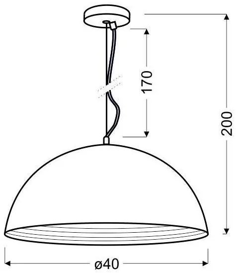 Chromový závěsný lustr 40cm Dorada pro žárovku E27  - Candellux